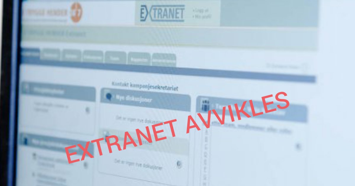 Avvikling av Extranet i 2020 - Itryggehender
